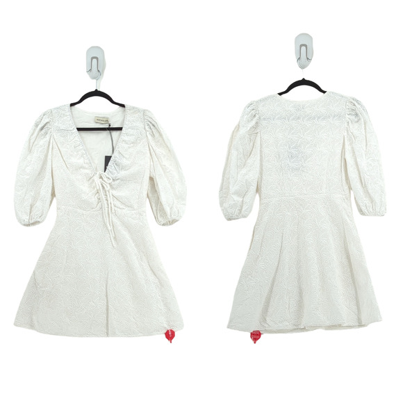 NICHOLAS | Dresses | Nicholas Women 6 Danni Dress Feathering Ton White ...